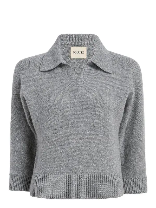 Khaite Herve Cashmere Sweater - Grey