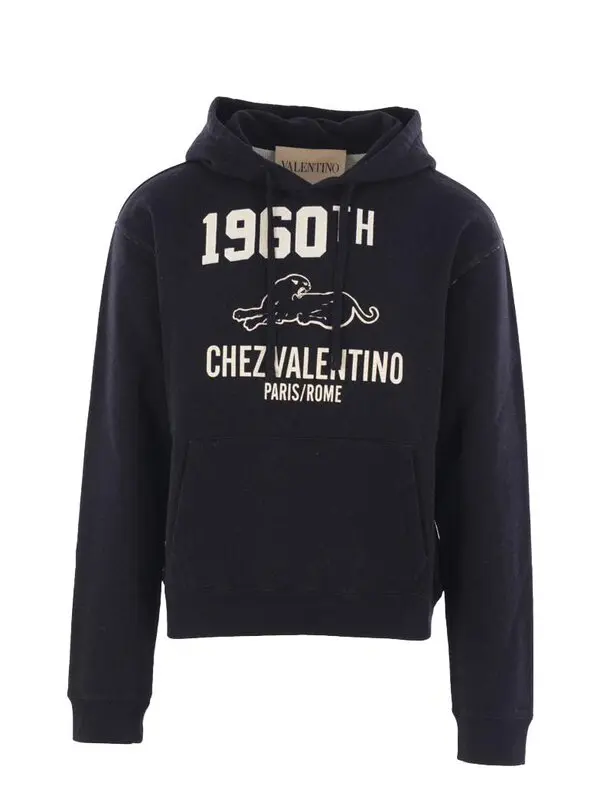 Valentino Garavani Chez Printed Hoodie - Black + Butter