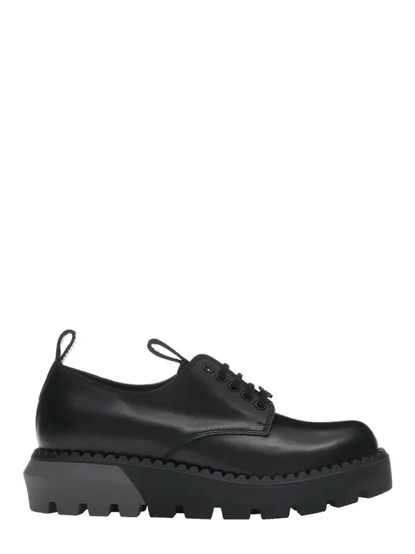 Gucci Leather Lace-up Sneakers - Black