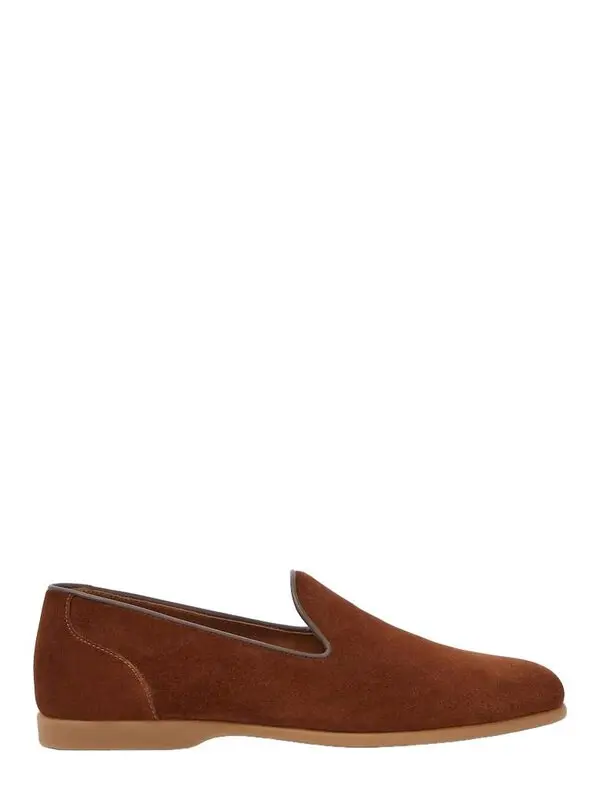 Dunhill Suede Loafers - Brown