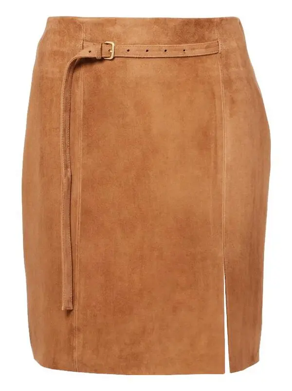 Vince Suede Miniskirt - Brown