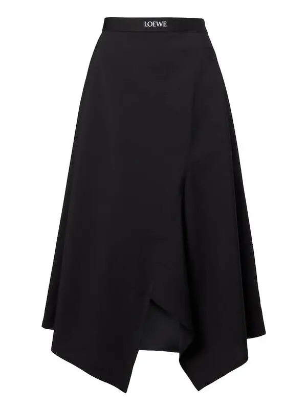 Loewe High-rise Midi Skirt - Black