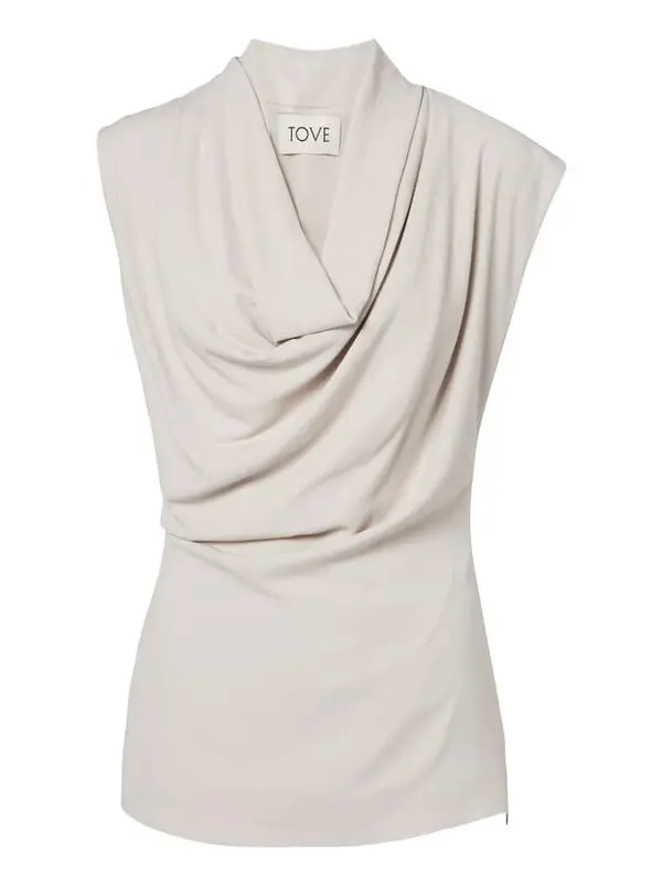 Tove Nuala Draped Top - Grey