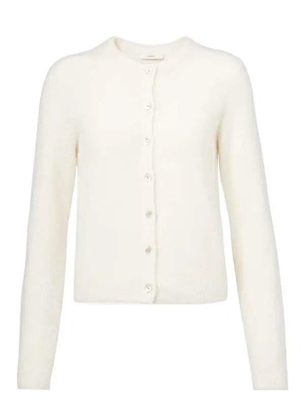 Vince Silk And Cashmere-blend Cardigan - White