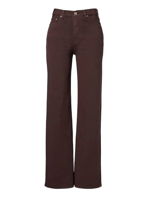 Ag Baggy Wide-leg Jeans - Brown