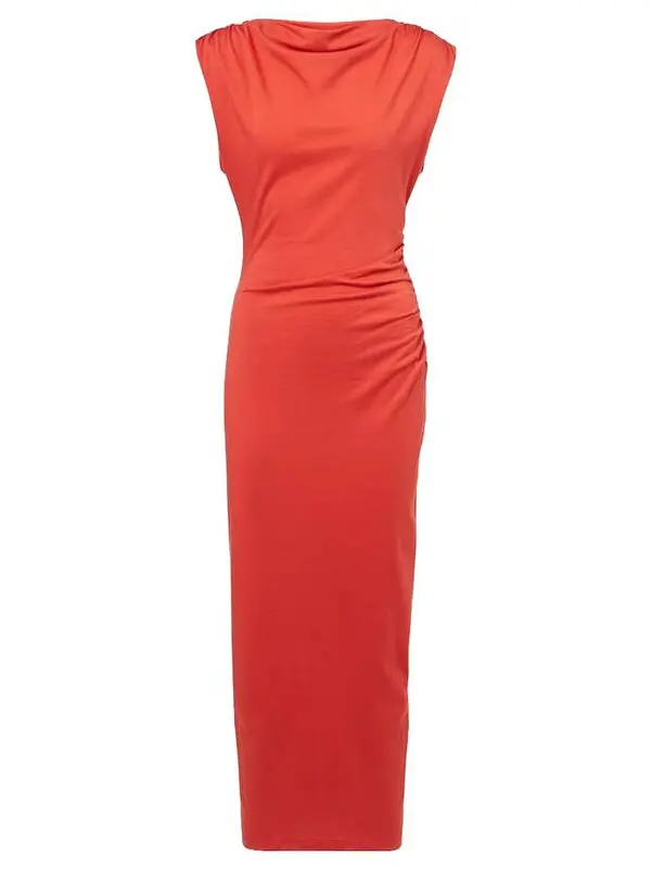 Vince Cotton Jersey Maxi Dress - Orange