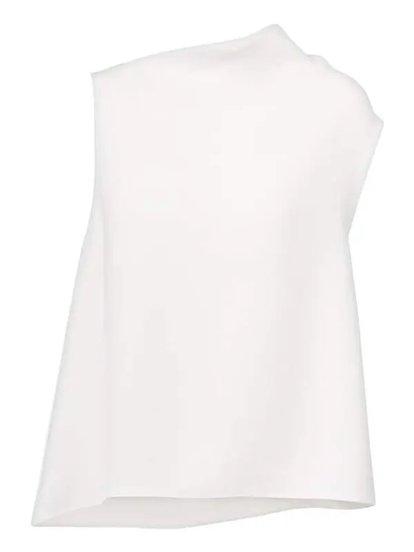 Vince Asymmetric Draped Top - White