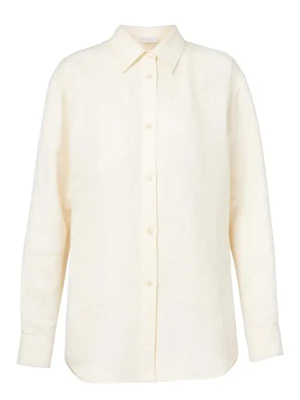 Gabriela Hearst Ferrara Linen And Silk Shirt - White