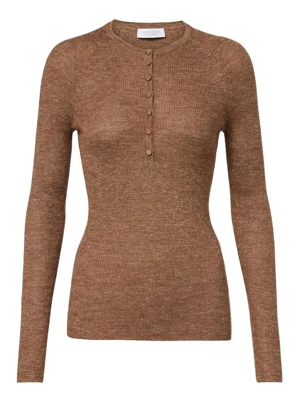 Gabriela Hearst Anges Henley Shirt - Brown