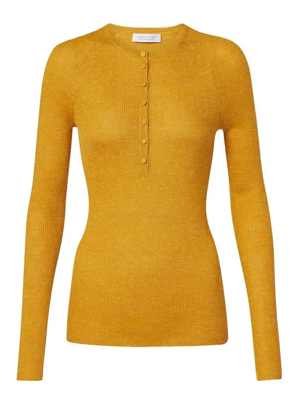 Gabriela Hearst Anges Henley Shirt - Orange