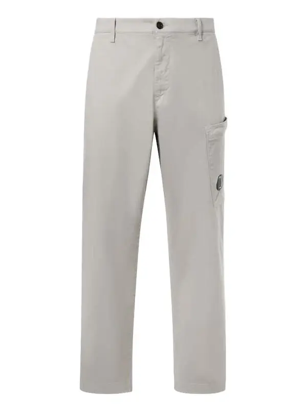 C.P. COMPANY Lens Cotton Sateen Cargo Pants - Grey