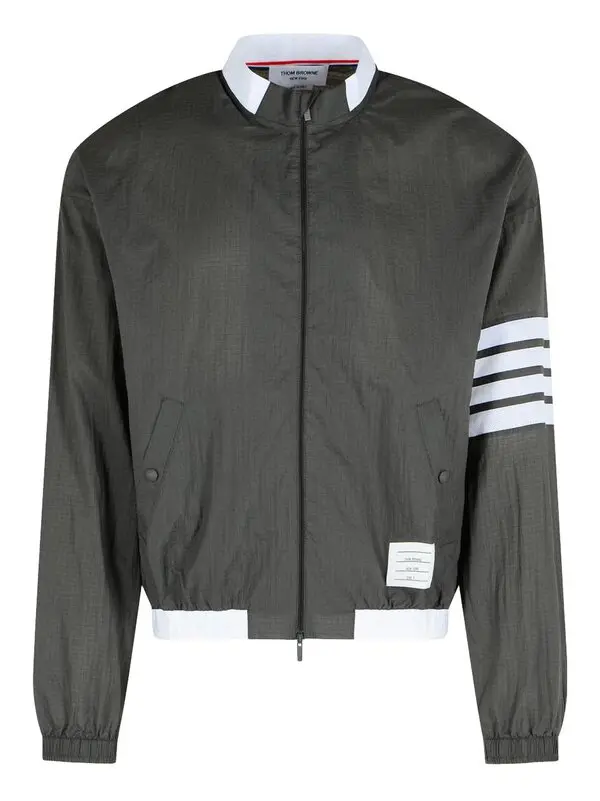 Thom Browne 4 Bar Polyester Jacket - Grey