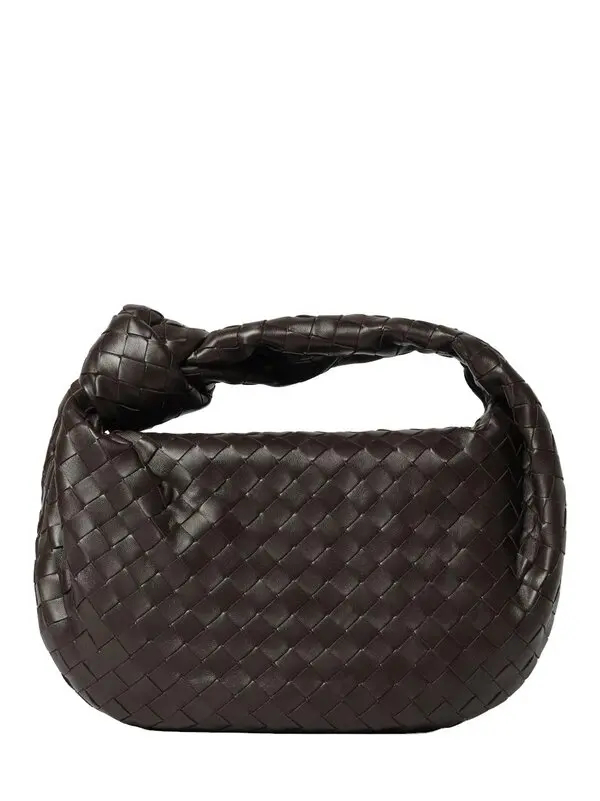 Bottega Veneta Teen Jodie Bag In Woven Leather - Brown