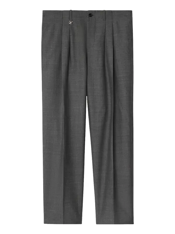 Burberry Wool Double Pleated Trousers - Gulltrip
