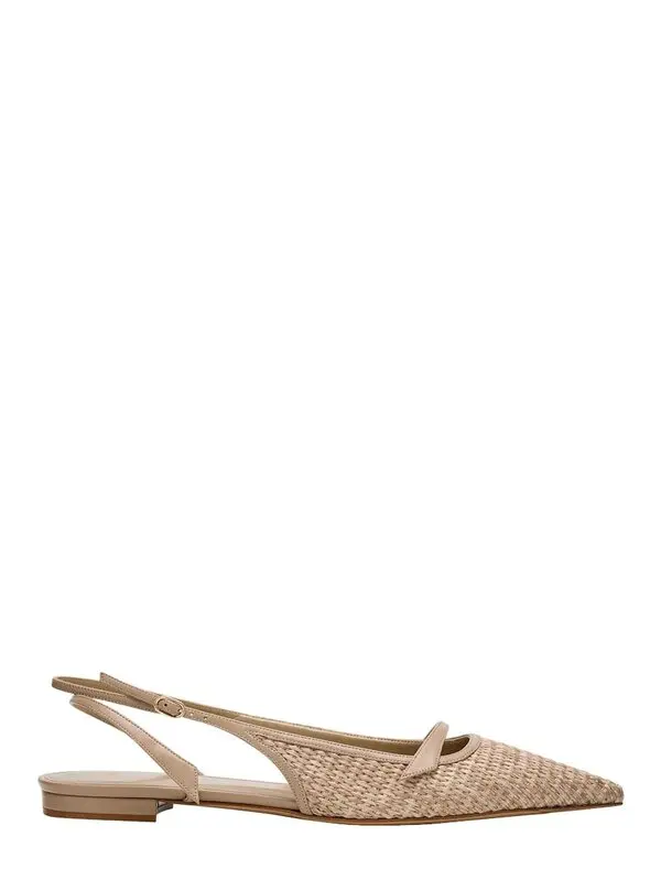 ALEXANDRE BIRMAN Tita Raffia Ballerina Flats - Cookie