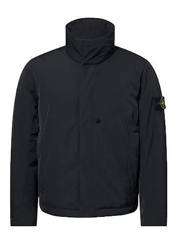 Stone Island Micro Twill Logo-patch Woven Jacket - Black