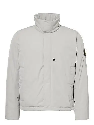 Stone Island Micro Twill Logo-patch Woven Jacket - Pearl Grey