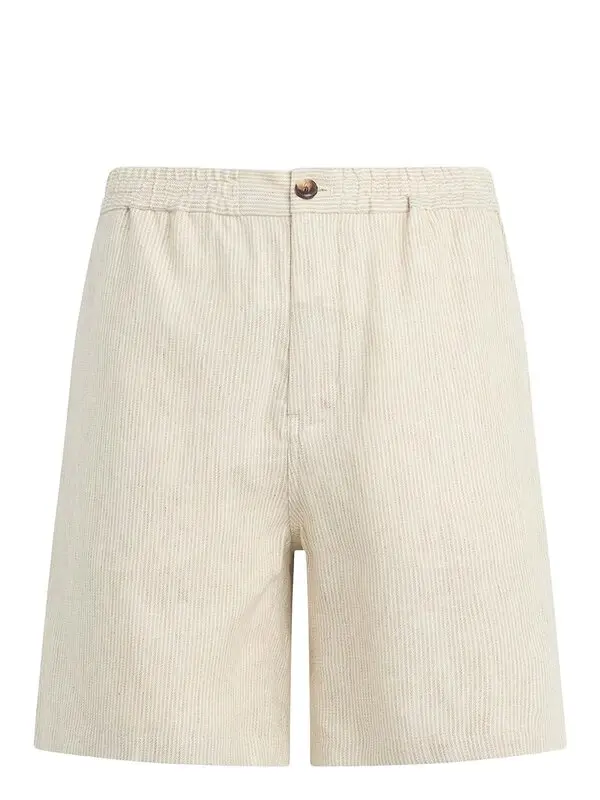 Joe's Jeans Clarkson Micro-stripe Linen Drawstring Shorts - Flax Stripe