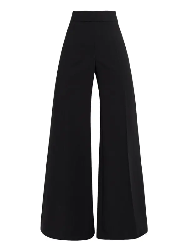 Carolina Herrera High-rise Wide-leg Wool Pants - Black