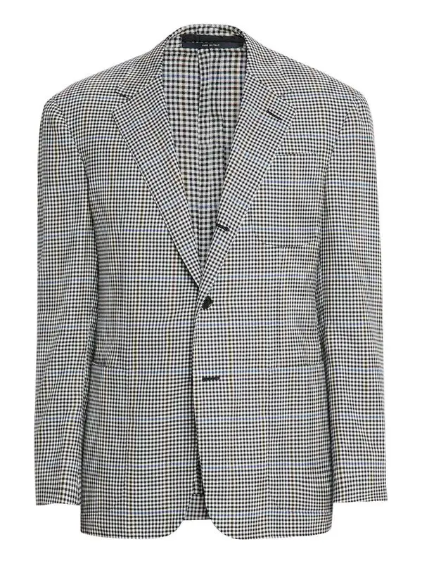 Dunhill Wool Gingham Cavendish Sport Coat - Ivory