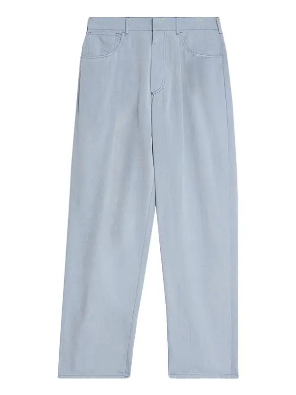 Giorgio Armani Dyed Silk Pleated Trousers - Solid Light/pastel B