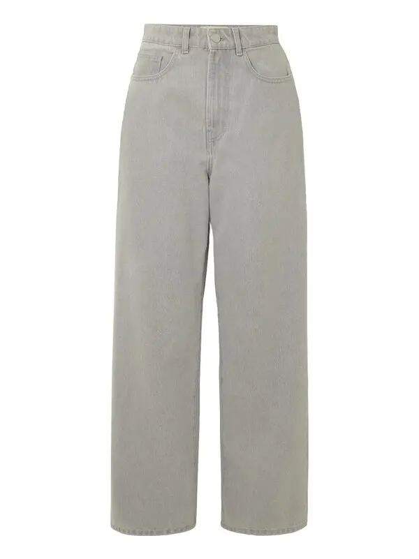 RÓHE High-rise Wide-leg Jeans - Gray