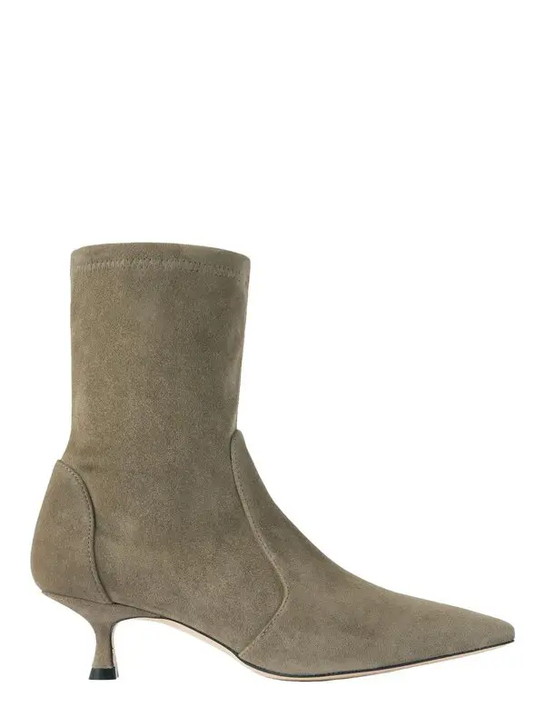 STUART WEITZMAN Naomu Suede Ankle Boots - Brown