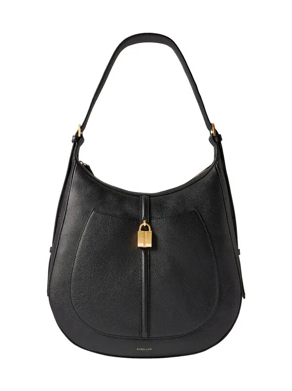 DEMELLIER The Siena Embellished Textured-leather Shoulder Bag - Black