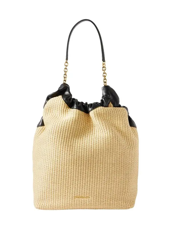 DEMELLIER The Miami Raffia And Leather Tote - Neutrals