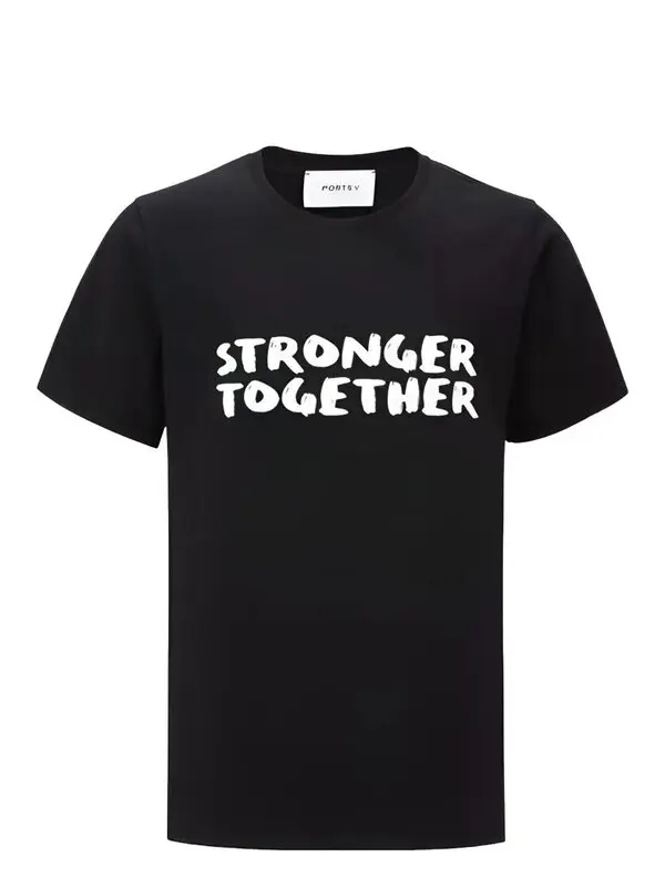 PORTS V Stronger Together Cotton T-shirt - Black