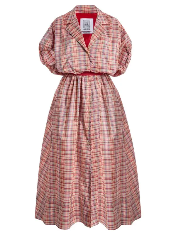 Rosie Assoulin Wind At Your Back Shirt Dress - Plaid