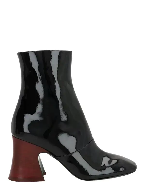 Chloé Janis Leather Block-heel Boots - Black
