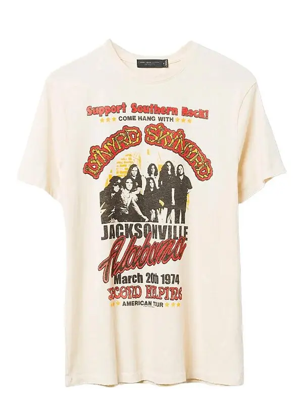 Junk Food Clothing Lynyrd Skynyrd America '74 Vintage Like Tee - Birch