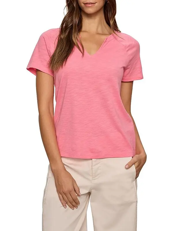 Sanctuary Notch Neck Tee - Bloom Pink