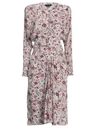 Isabel Marant Midi Floral-print Silk Dress - Red