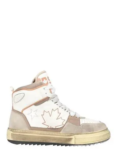 Dsquared2 Leather High-top Sneakers - Beige