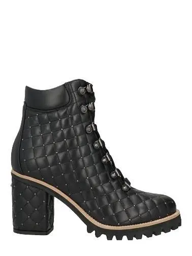 LE SILLA Leather Ankle Boots - Black