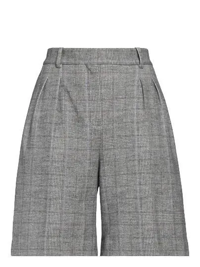 CIRCOLO 1901 Flannel Glen Plaid Shorts - Grey