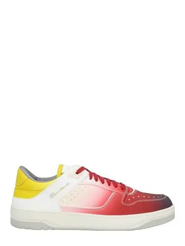 Santoni Low-top Leather Sneakers - Red