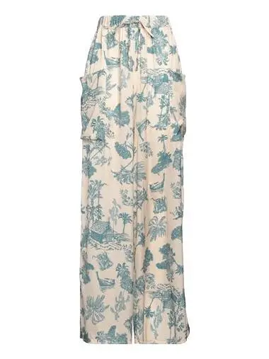 ANIYE BY Printed Wide-leg Pants - Beige