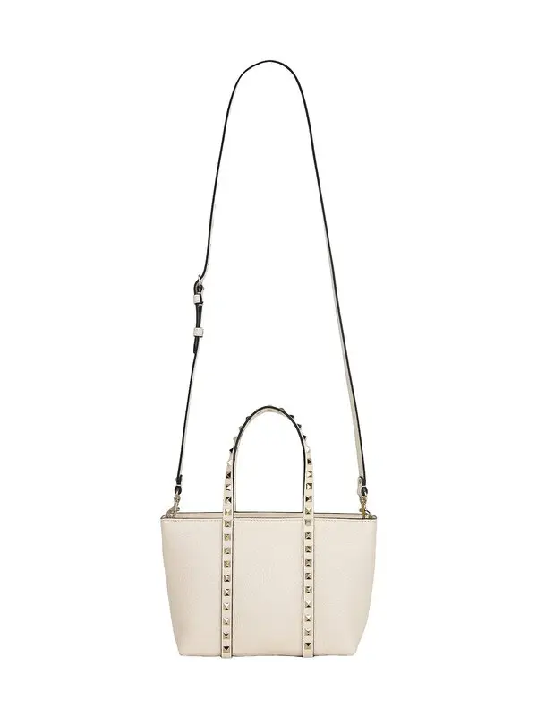 Valentino Garavani Rockstud Mini Tote Bag - Light Ivory