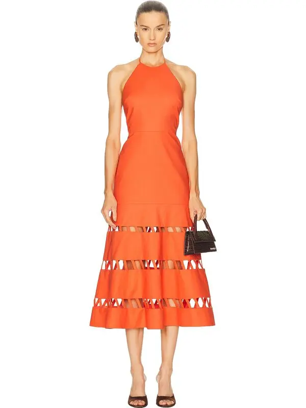 Alexis Janessa Halterneck Dress - Poppy