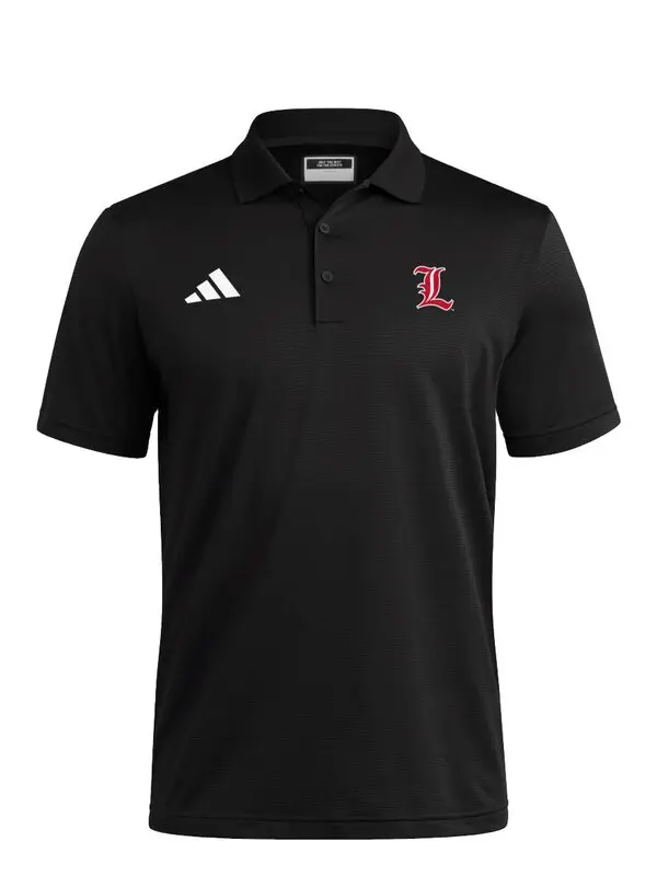 Adidas Louisville Cardinals Coaches Ottoman Polo - Black / White