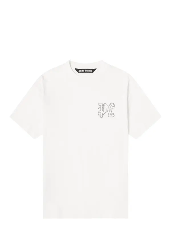 Palm Angels Monogram Stud Classic Tee - White