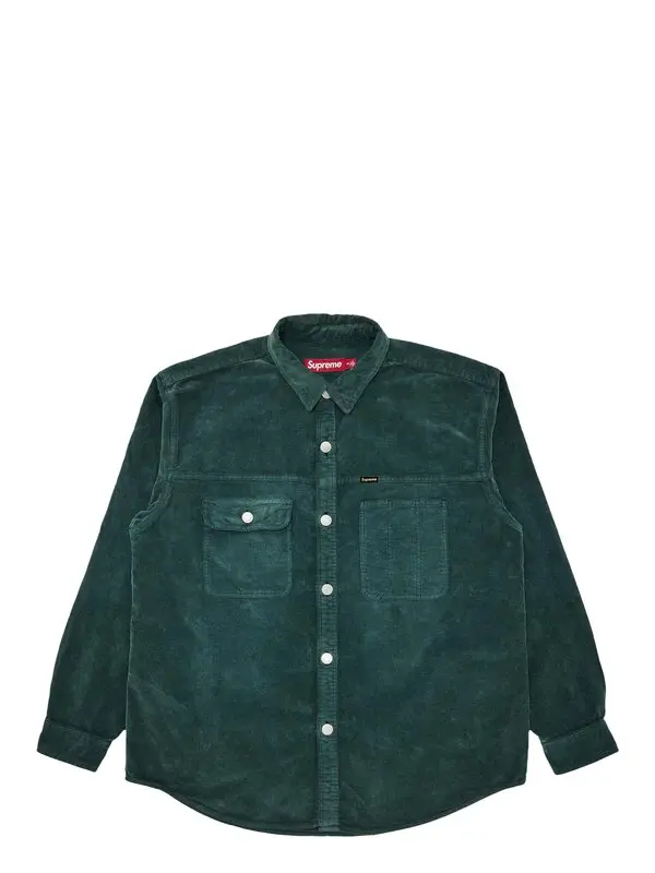 Supreme Washed Corduroy Shirt - Green