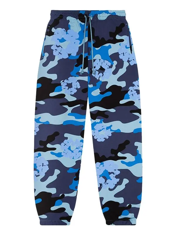 DENIM TEARS The Wreath Camo Sweatpants - Blue
