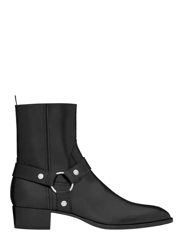 Saint Laurent Wyatt Harness Boot - Black