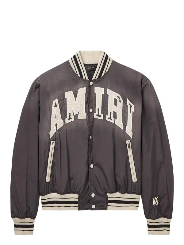 Amiri Sun Faded Bomber - Black