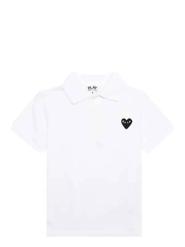 Play Comme Des Garcon Emblem Polo Shirt - White