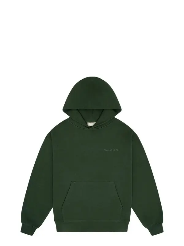 MUSEUM OF PEACE & QUIET Wordmark Pigment-dyed Hoodie - Green